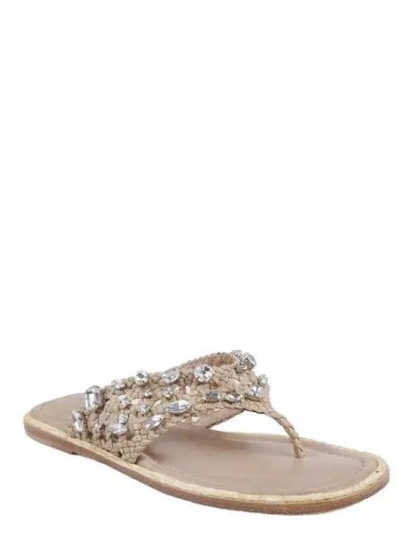 ARTISAN CRAFTED BY ZIGI Melonah Embellished Flip Flop - Natural