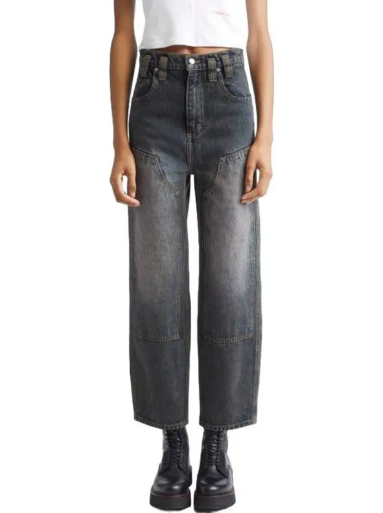 Eckhaus Latta Gender Inclusive Double Knee Baggy Jeans - Moon Rock