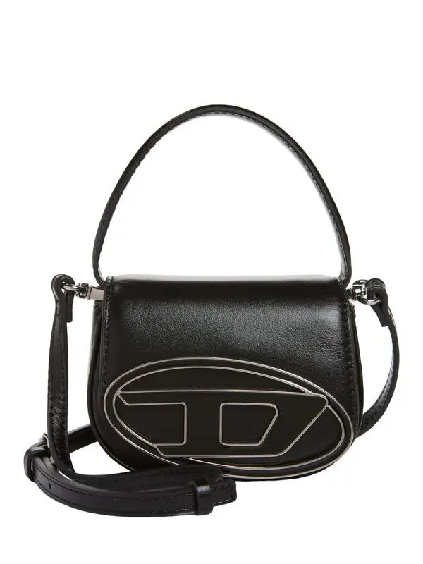 DIESEL® 1dr Leather Crossbody Bag - Black