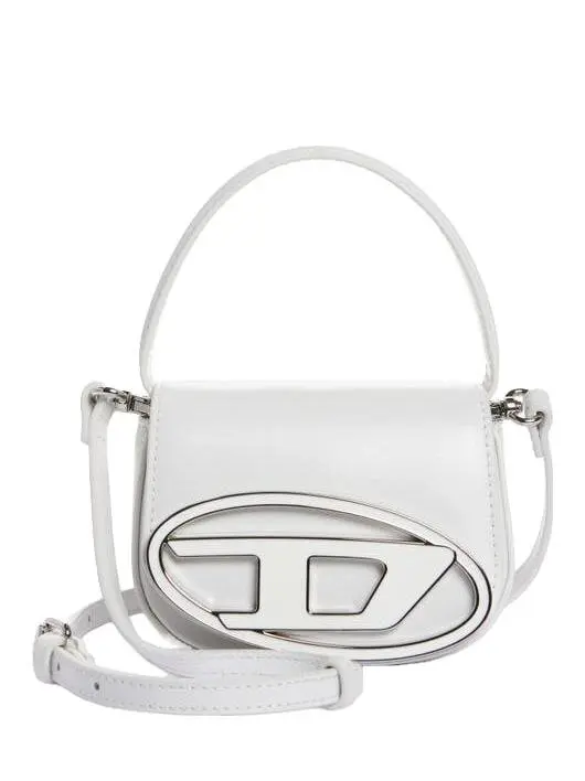 DIESEL® 1dr Leather Crossbody Bag - White