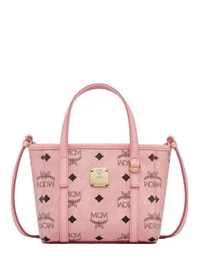 Mcm X-mini Toni Top-zip Shopper In Visetos - Pink
