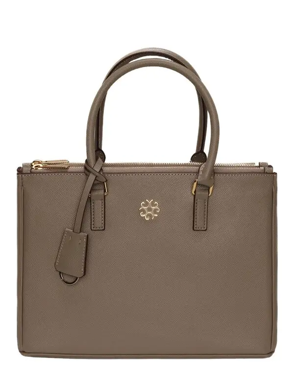 Gorski Top Handle Leather Crossbody Bag - Taupe