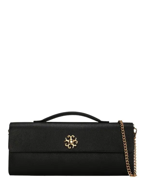 Gorski Top Handle Leather Crossbody Bag - Black