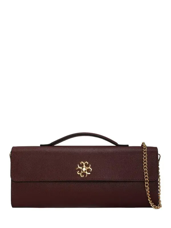 Gorski Top Handle Leather Crossbody Bag - Burgundy