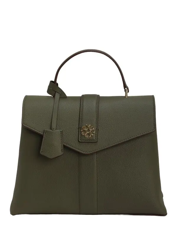 Gorski Top Handle Leather Crossbody Bag - Olive