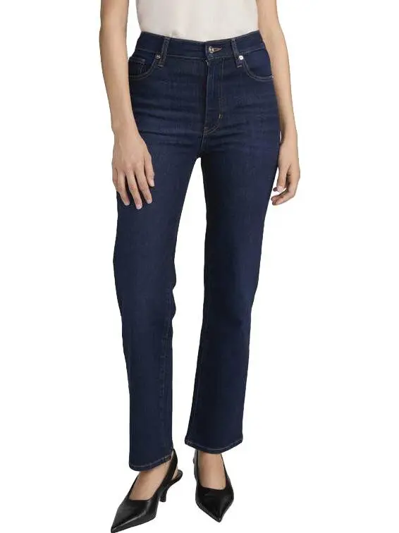 FRAME Pixie Le Sleek Straight High Waist Ankle Jeans - Fairway
