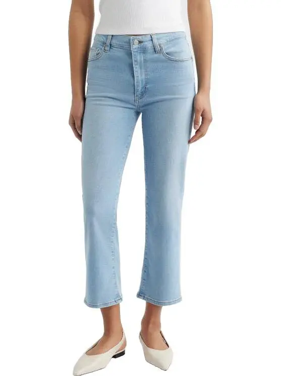 FRAME Pixie Le Sleek Straight High Waist Ankle Jeans - Hush