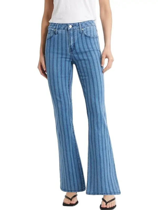CITY BLUES Eiffel Stripe Flare Jeans - Indigo