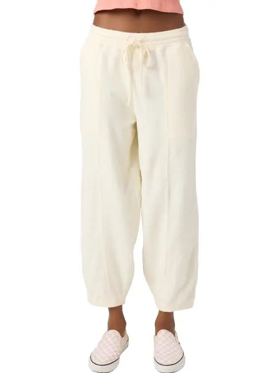 O'Neill Wavelength Crop Terry Joggers - Winter White