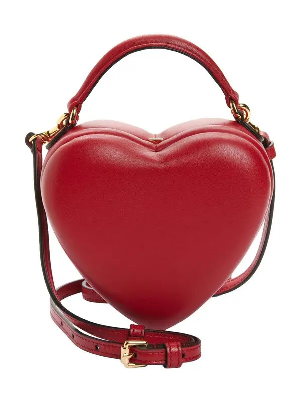 Moschino Love Me Leather Crossbody Bag - Red