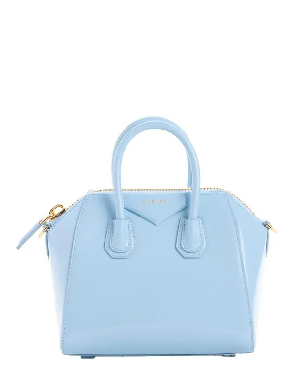 Givenchy Mini Antigona Leather Satchel - 452-light Blue