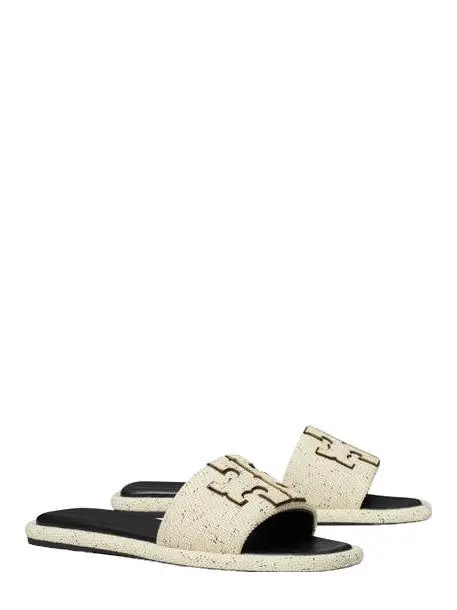 Tory Burch Double T Sport Slide Sandal - Grain/perfect Black