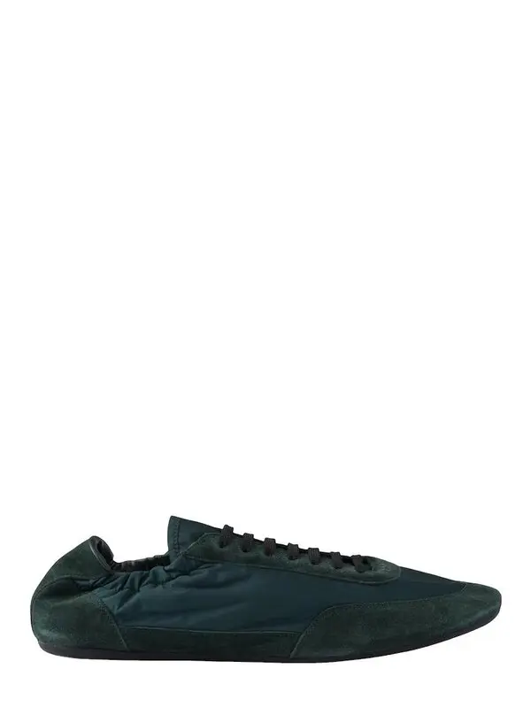 Prada Collapse Sneakers Re-nylon And Suede - Fir Green
