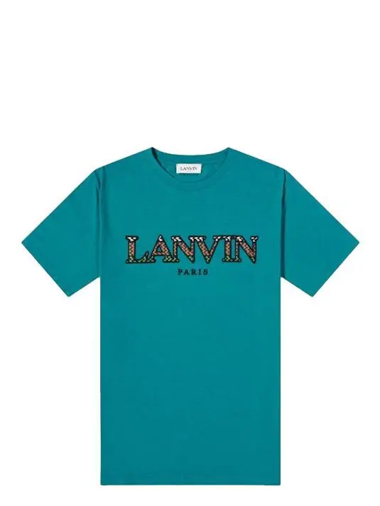 LANVIN Logo T-shirt - Teal Blue