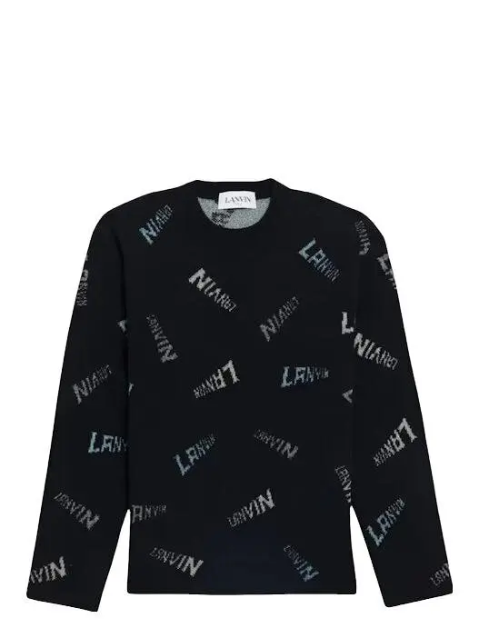 LANVIN Logo Wool Sweater - Black