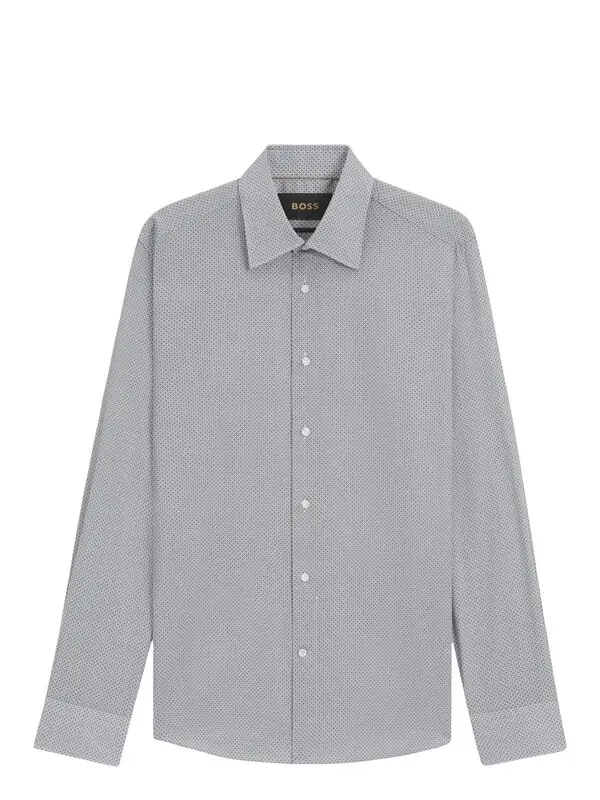 BOSS Cotton Slim-fit Shirt - Blue