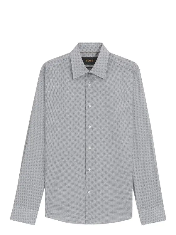 BOSS Cotton Slim-fit Shirt - Blue