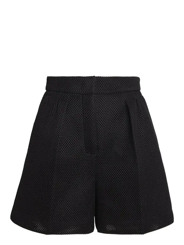 Max Mara Mesh Jersey High-rise Shorts - Black