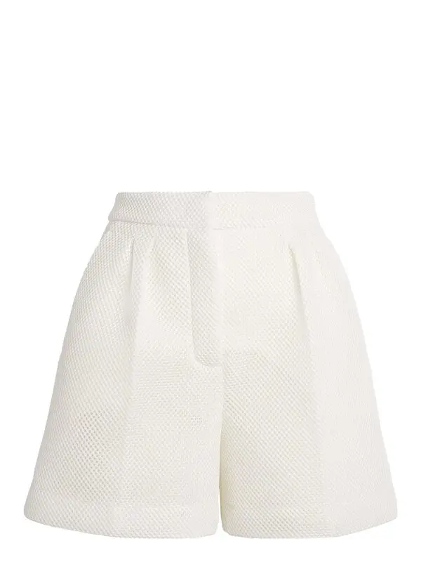 Max Mara Mesh Jersey High-rise Shorts - White