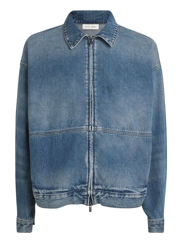 Fear Of God Denim Zip-up Jacket - Blue