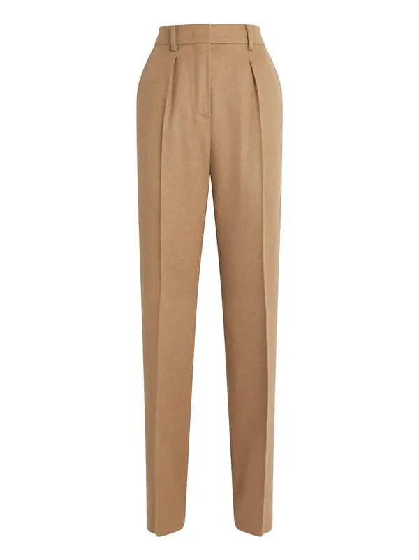 Max Mara Camelhair Wide-leg Trousers - Beige