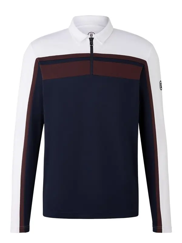 Bogner Gernot Polo Long-sleeved Top - Navy Blue/white