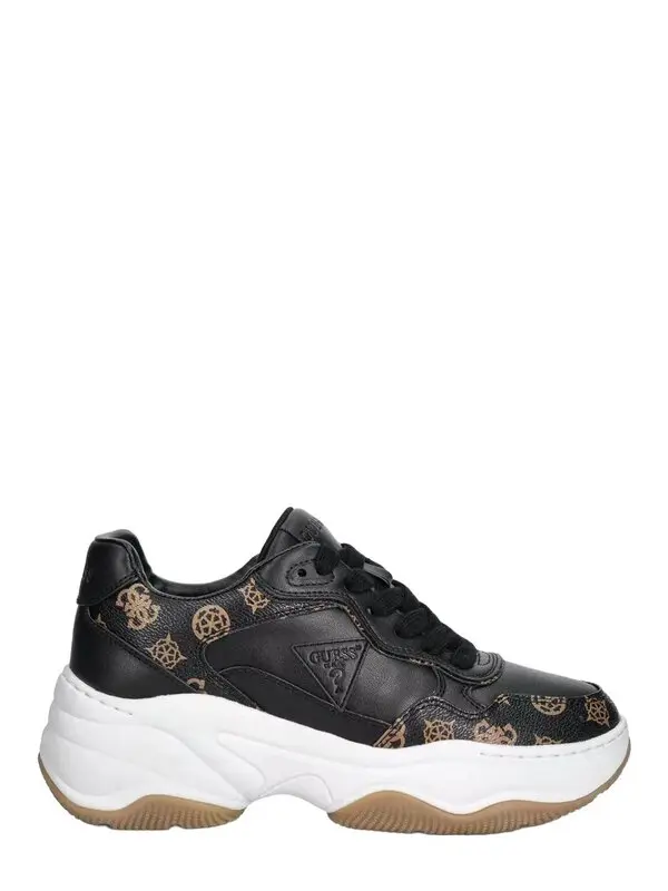 Guess Logo-print Chunky Low-top Sneakers - Black