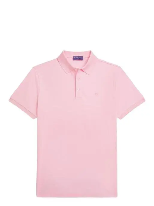 Ralph Lauren Purple Label Embroidered Logo Cotton Piqué Polo - Chalk Pink
