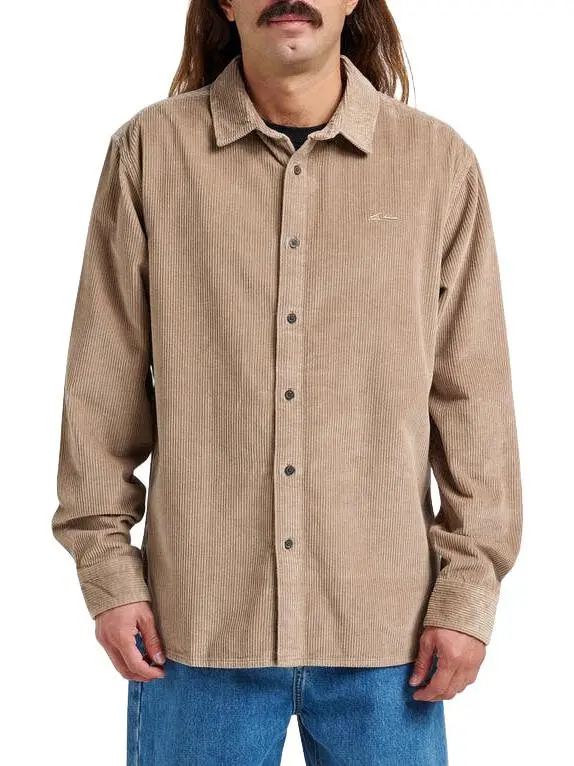 Quiksilver Cotton Corduroy Button-up Overshirt - Fallen Rock