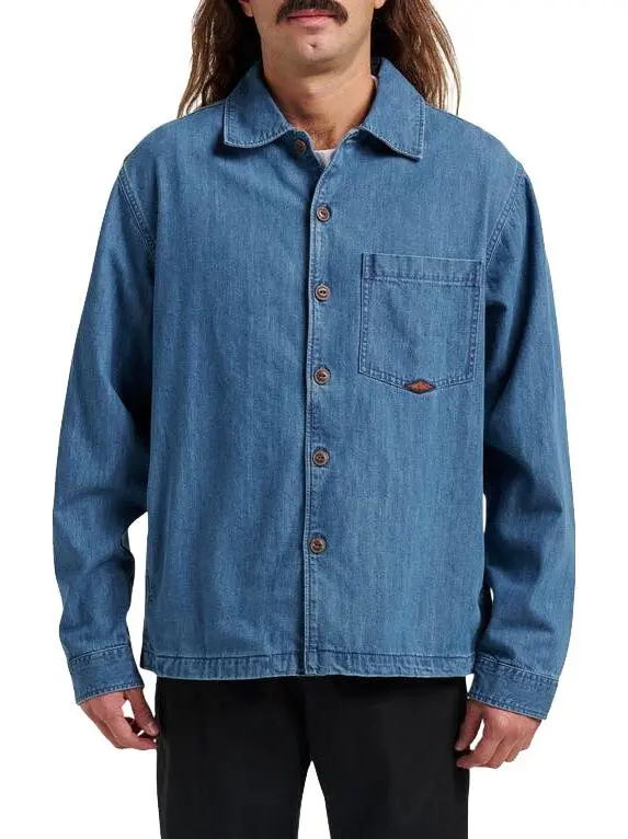Quiksilver Denim Button-up Overshirt - Light Indigo