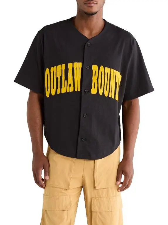 PACSUN Bounty Baseball Jersey - Black