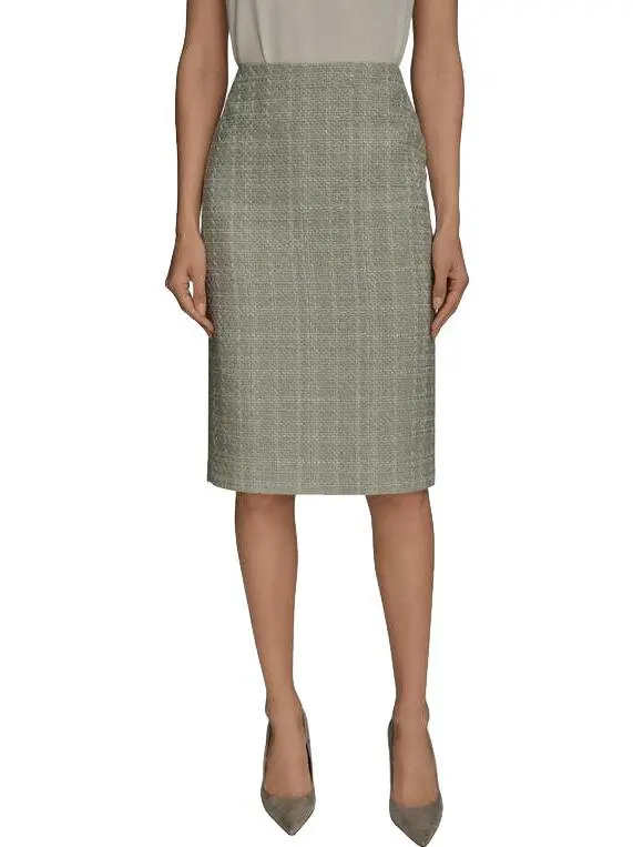 Donna Karan New York Tweed Pencil Skirt - Weathered Sage