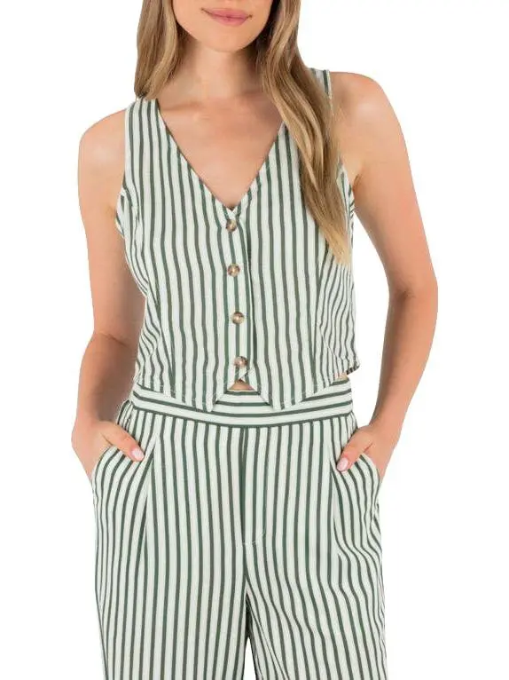 Hurley Roadside Stripe Vest - Eden