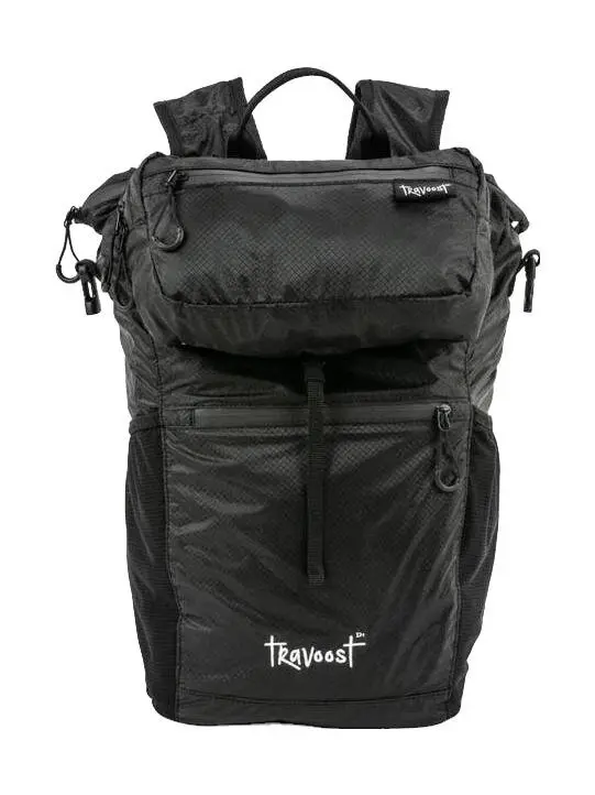 TRAVOOST Ultima 22 Collapsible Backpack With Detachable Hip Pack - Black