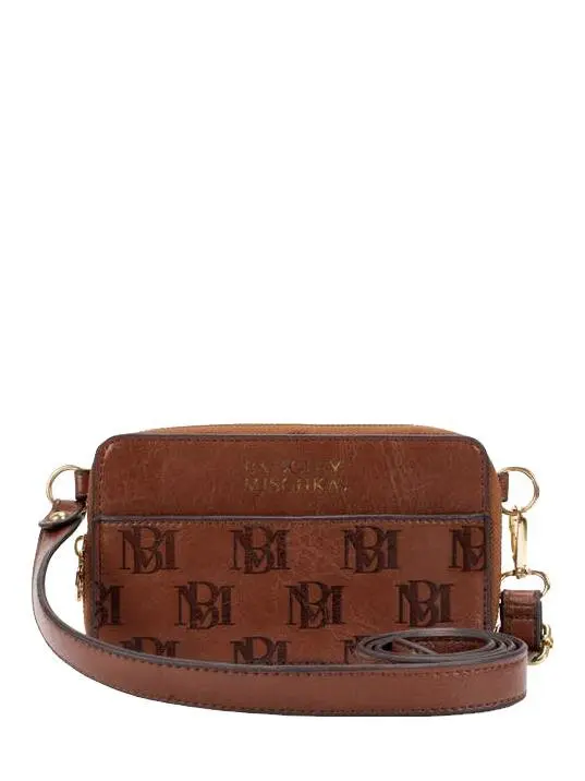 Badgley Mischka Madalyn Embossed Vegan Leather Belt Bag - Brown