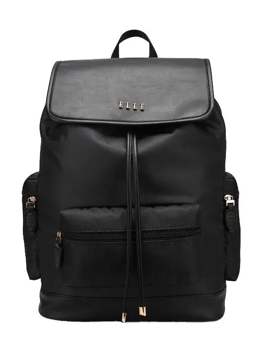 ELLE 23l Monogram Travel Backpack - Black