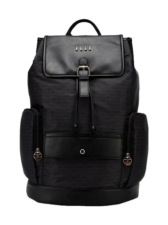 ELLE Eleganza 25l Monogram Backpack - Black
