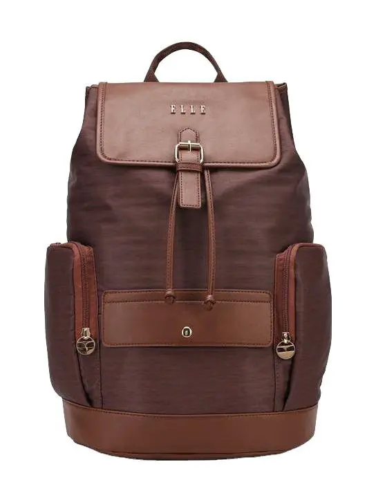 ELLE Eleganza 25l Monogram Backpack - Brown