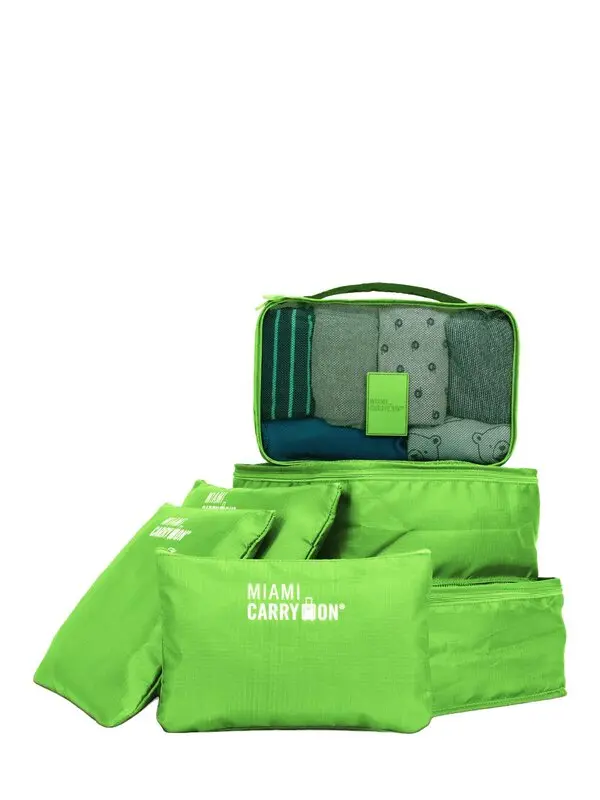 MIAMI CARRY ON 6-piece Packing Cubes - Green