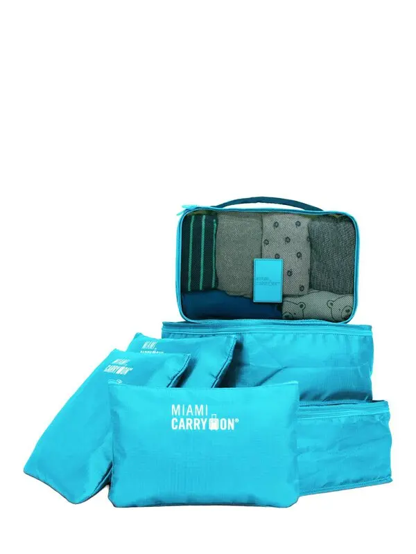 MIAMI CARRY ON 6-piece Packing Cubes - Light Blue