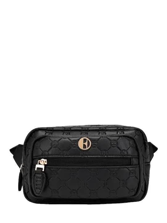 ELLE Compass 1.6l Vegan Leather Monogram Sling - Black
