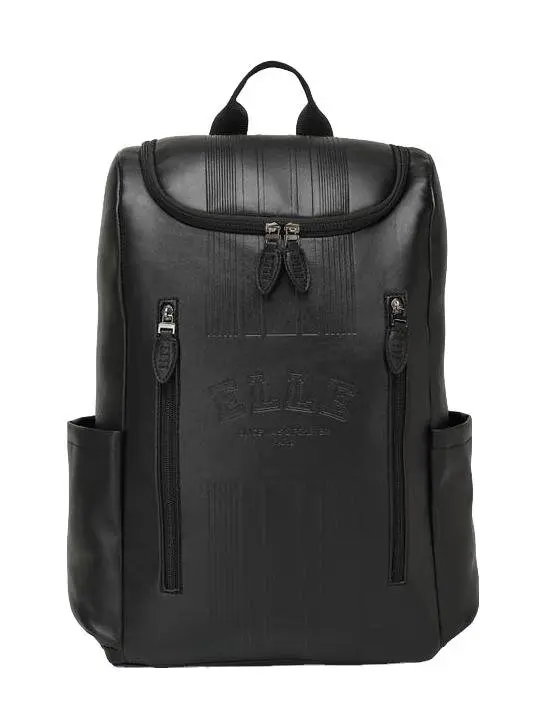 ELLE 22l Vegan Leather Backpack - Black