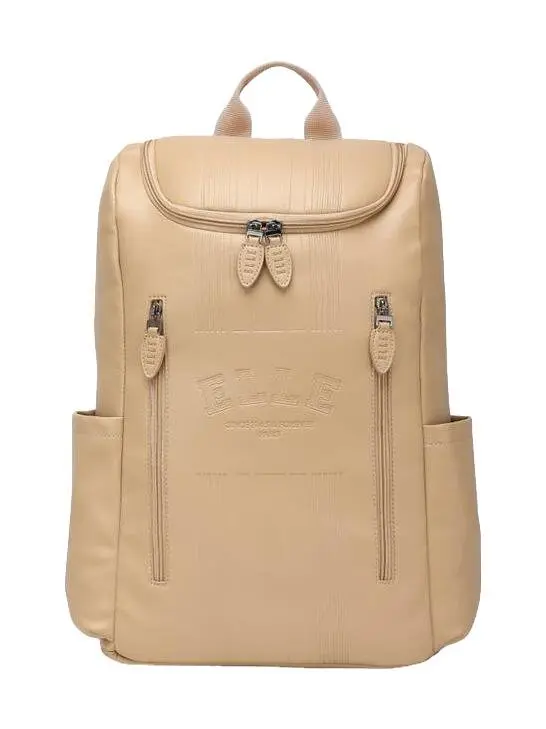 ELLE 22l Vegan Leather Backpack - Nude
