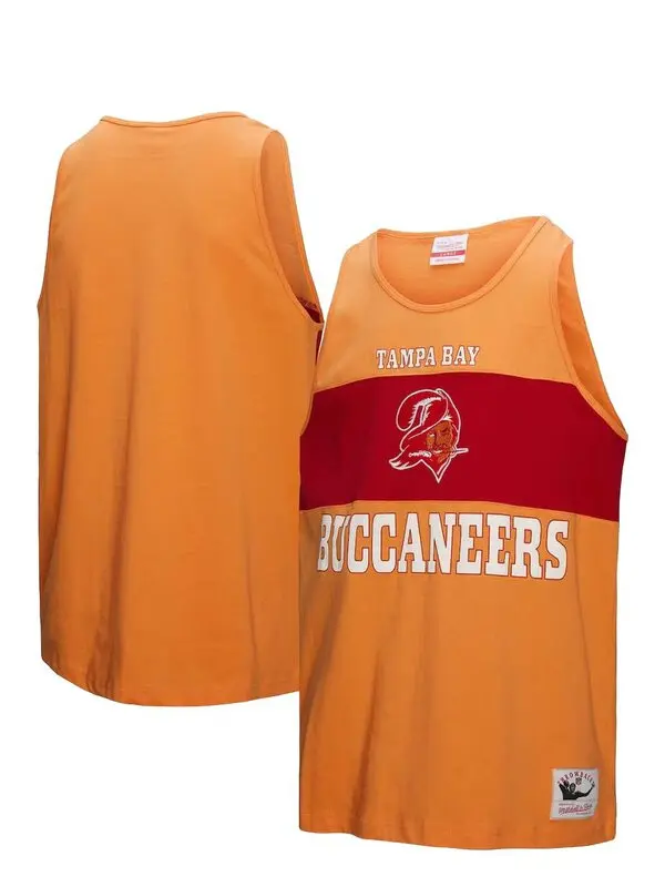 Mitchell & Ness Tampa Bay Buccaneers Retro Colorblock Tank Top - Orange