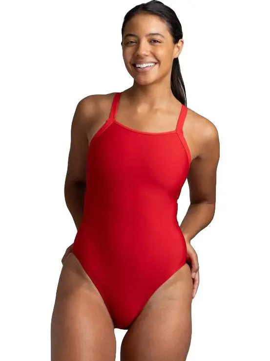 JOLYN Caroline Athletic One Piece Swimsuit - Red