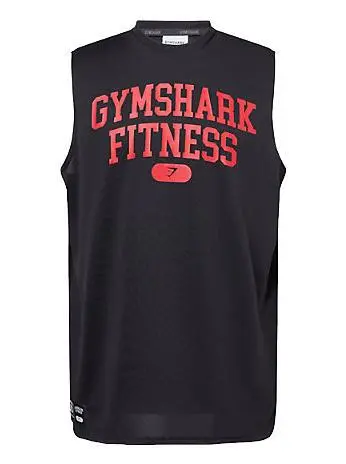 GYMSHARK Woven Sleeveless Tank Top - Gs Black