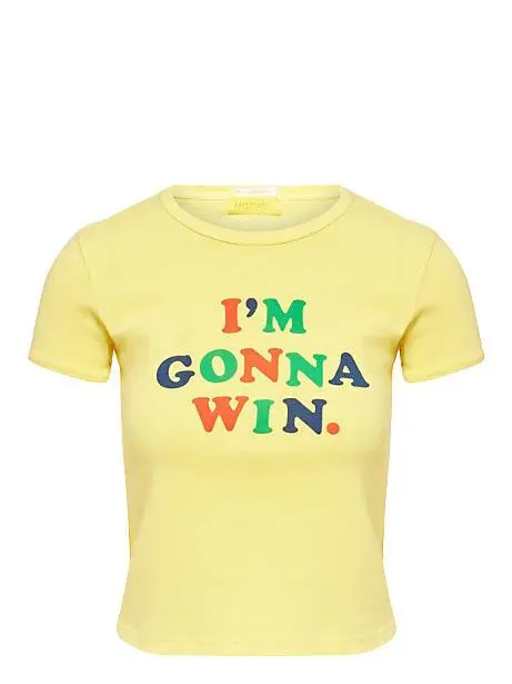 MOTHER Logo-print Cotton-jersey T-shirt - Im Gonna Win