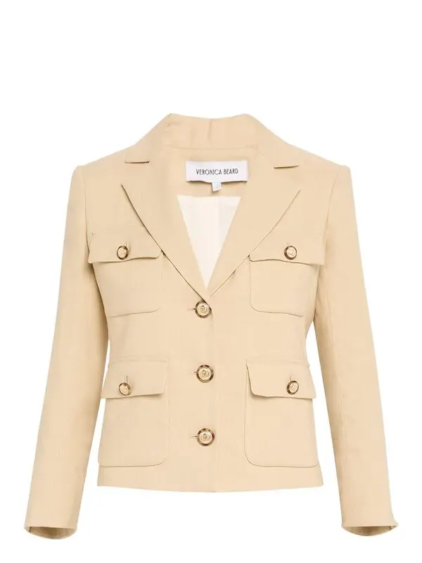 Veronica Beard Linen-blend Utility Jacket - Schuyler Jacket