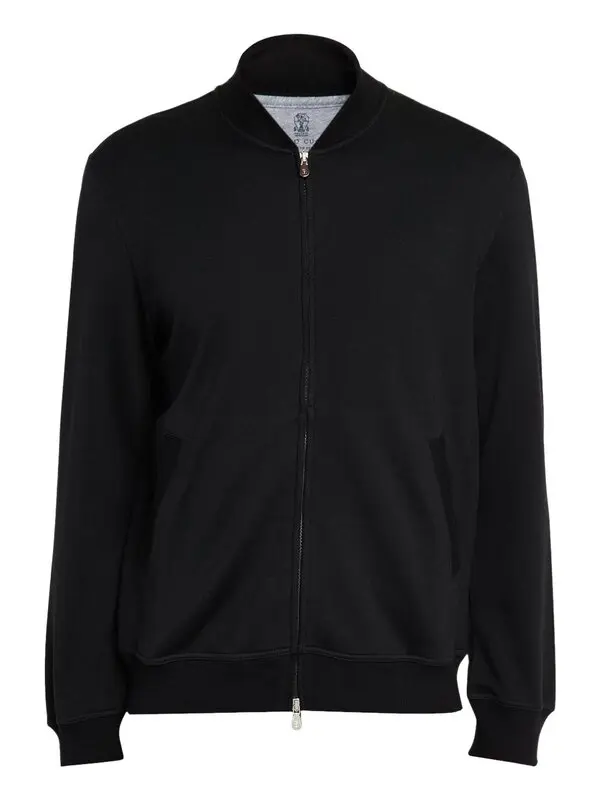 Brunello Cucinelli Full-zip Bomber Jacket - Black