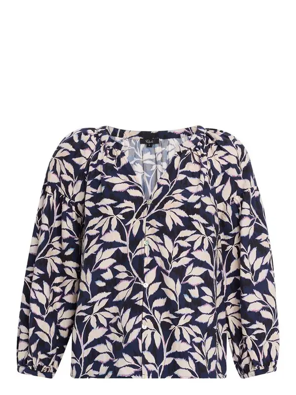 Rails Vasia Vine Print Blouse - Navy Vines
